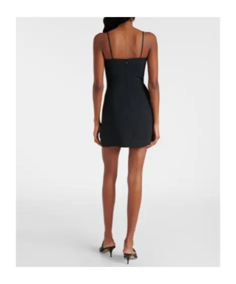 David Koma Feather-trimmed Cady Minidress