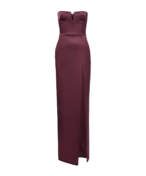Alex Perry Crêpe Satin Bustier Gown