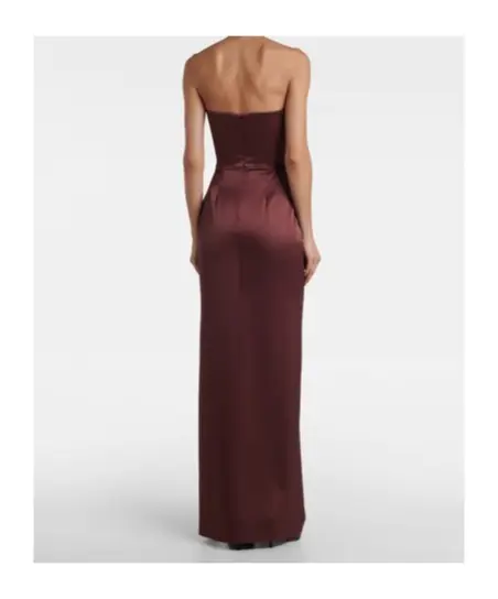 Alex Perry Crêpe Satin Bustier Gown