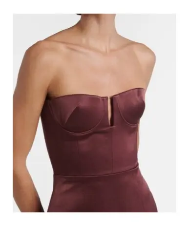 Alex Perry Crêpe Satin Bustier Gown