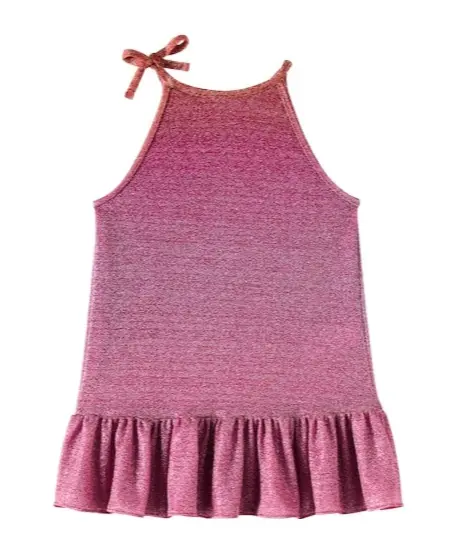 Oseree Lumière Lamé Dress - Pink