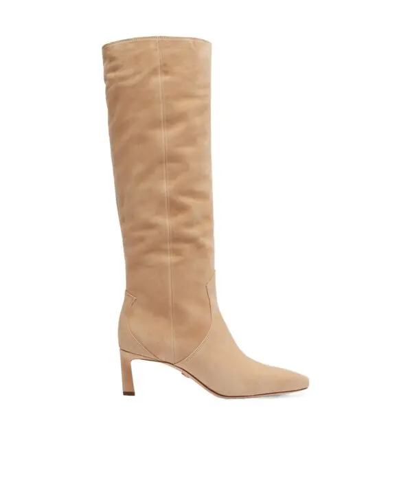 Veronica Beard Kinna 55 Suede Knee-high Boots - Nude