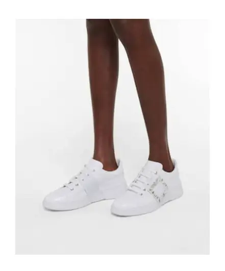 ROGER VIVIER Strass Leather Sneakers