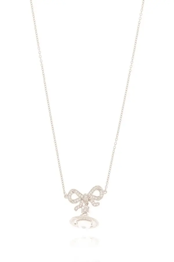 VIVIENNE WESTWOOD Logo-engraved Bow Necklace