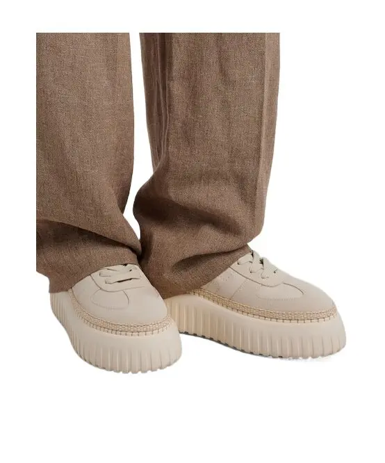 Hogan Leather And Suede Platform Sneakers