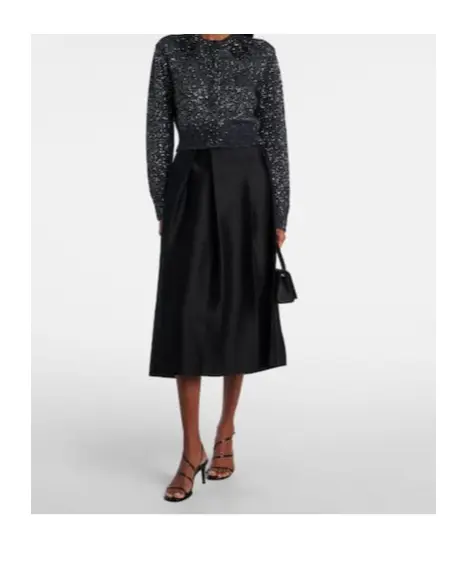 Erdem Embellished Cropped Alpaca-blend Cardigan