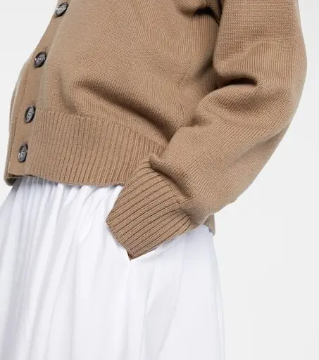 AMI Paris De Cœur Wool And Cotton Cardigan