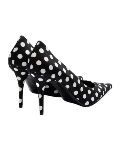 Amina Muaddi Polka Dot High Heels
