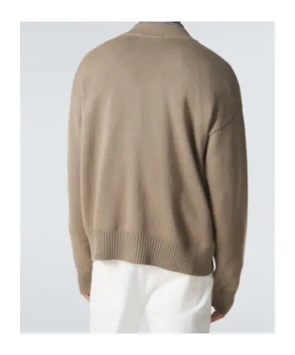 AMI Paris De Cœur Wool And Cotton Cardigan