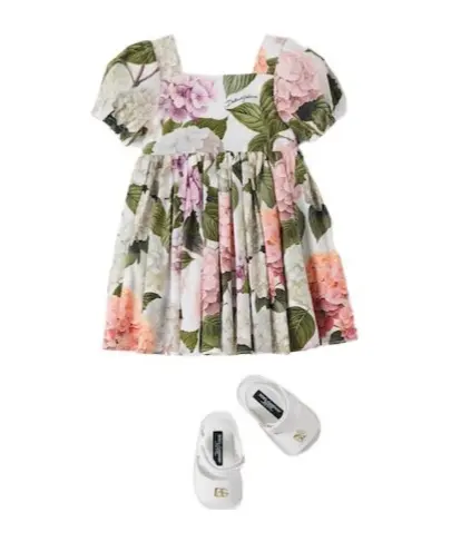 Dolce & Gabbana Floral Cotton Poplin Dress