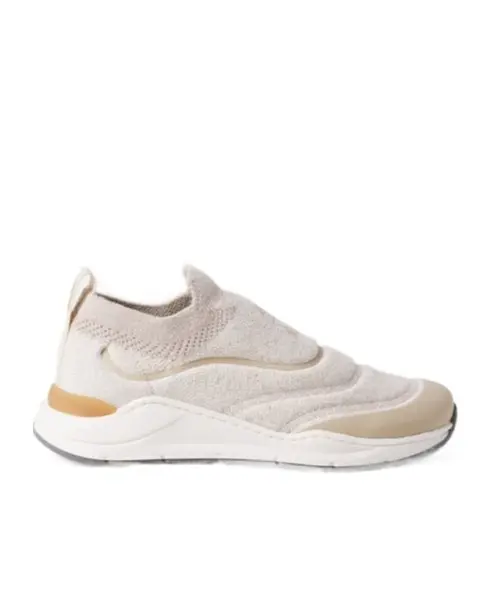 Brunello Cucinelli Logo Knitted Slip-on Sneakers