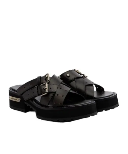 Balenciaga Platform Slippers - Black