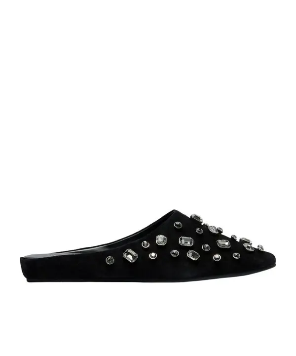 Veronica Beard Narcisa Crystal-embellished Suede Mules