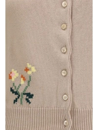 Max Mara Floral Intarsia Embroidered Cardigan