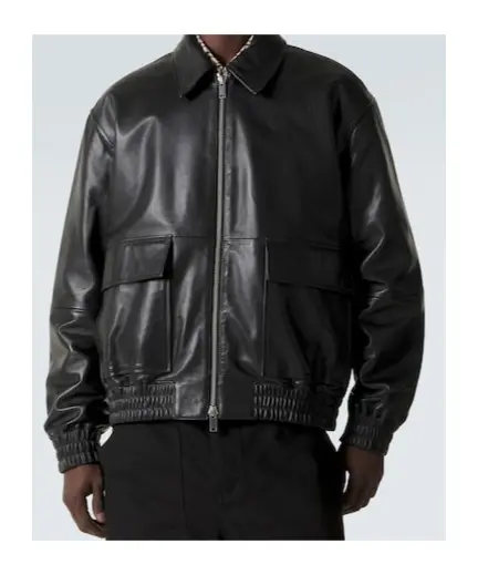 Studio Nicholson Piston Leather Blouson Jacket