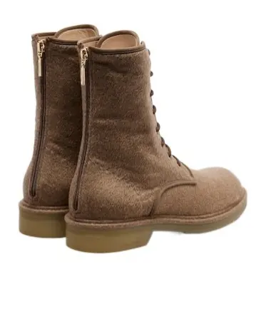 Max Mara Cashmere Combat Boots
