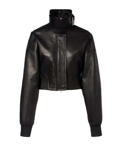 Sportmax Cropped Leather Jacket