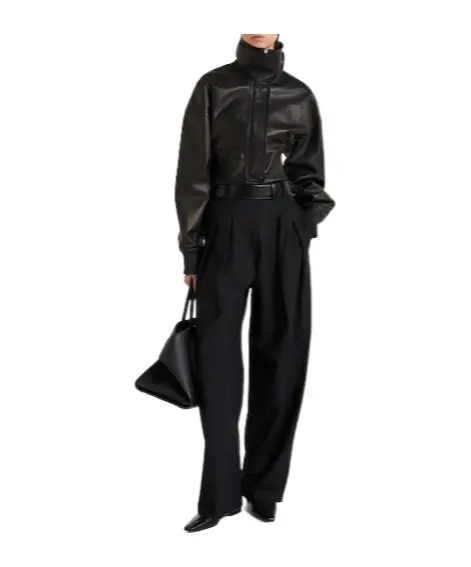 Sportmax Cropped Leather Jacket