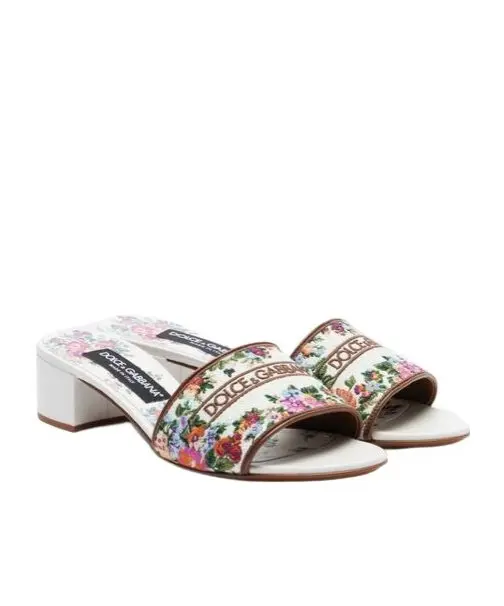 Dolce & Gabbana Leather-trimmed Mules - Multicolor