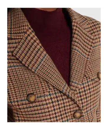 Etro Cropped Houndstooth Wool Blazer