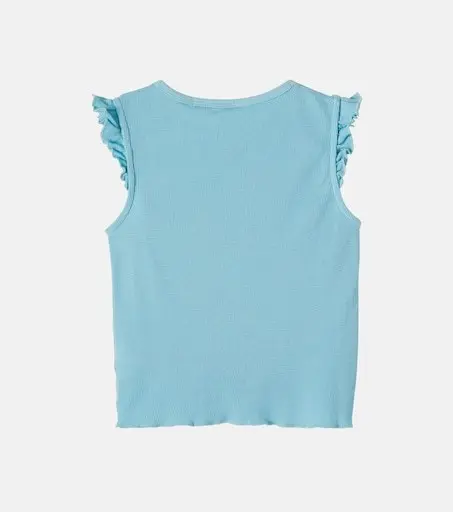 BOBO CHOSES Pixel Daisy Ruffled Cotton Top
