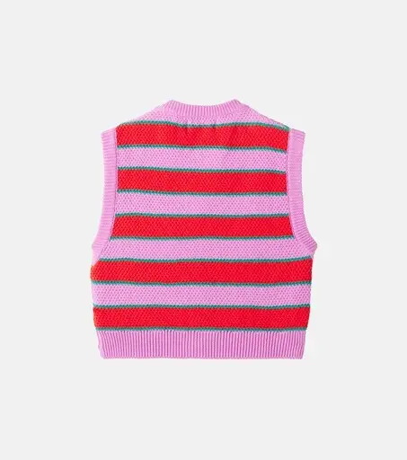 BOBO CHOSES Striped Cotton Sweater Vest