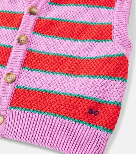 BOBO CHOSES Striped Cotton Sweater Vest