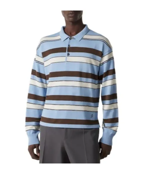 J.W.ANDERSON Striped Long-sleeve Polo
