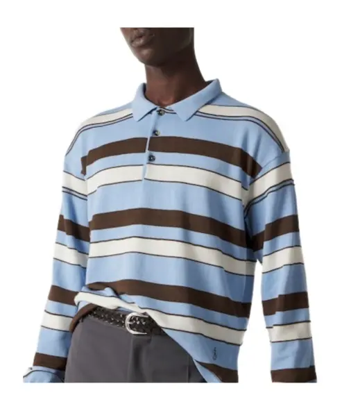 J.W.ANDERSON Striped Long-sleeve Polo