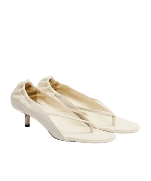 Jacquemus Leather Thong Sandals - Nude