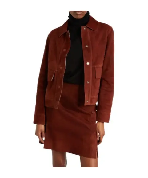 YVES SALOMON Suede Shirt Jacket