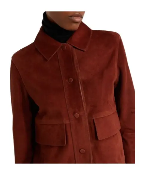 YVES SALOMON Suede Shirt Jacket