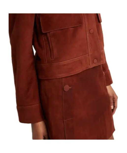 YVES SALOMON Suede Shirt Jacket