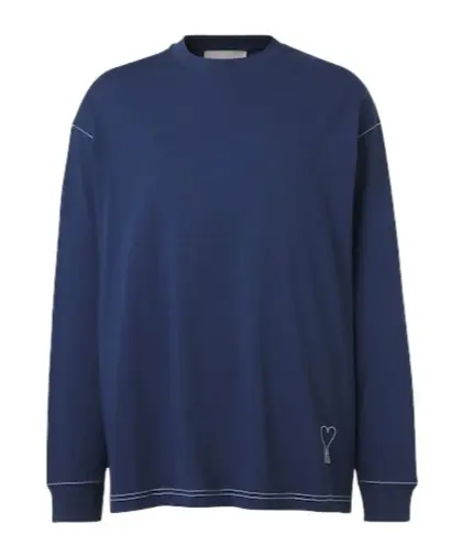 AMI Paris Long-sleeved T-shirt - Blue