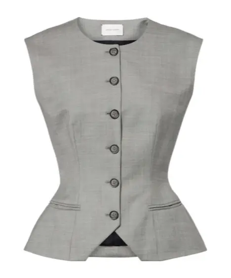 Magda Butrym Pleated Vest - Gray