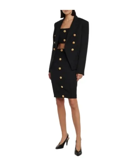 Balmain Double-breasted Wool Blazer