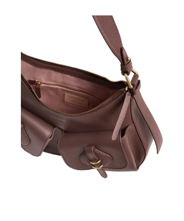 COCCINELLE Medium Mavery Pocket Shoulder Bag - Berry