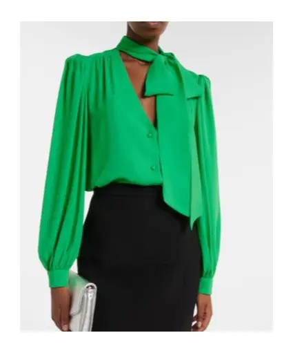 Valentino Garavani Tie-neck Silk Georgette Blouse