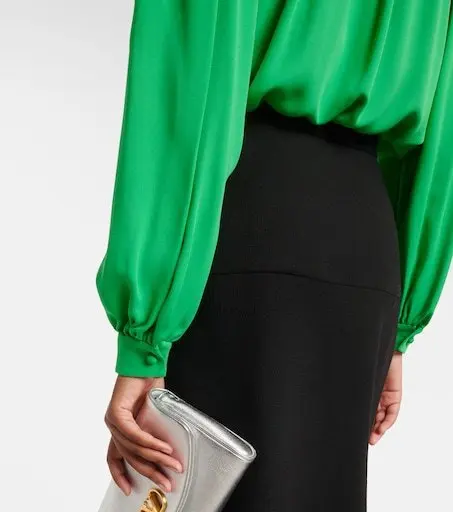 Valentino Garavani Tie-neck Silk Georgette Blouse