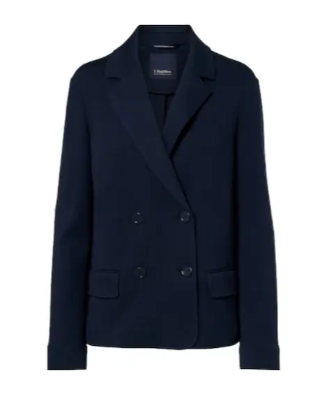 Max Mara Badia Double-breasted Cotton-blend Blazer - Black
