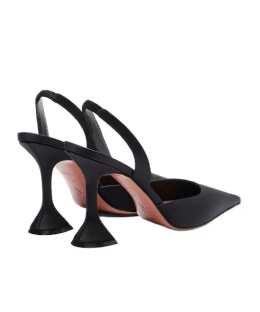 Amina Muaddi Shiny Satin High Heels