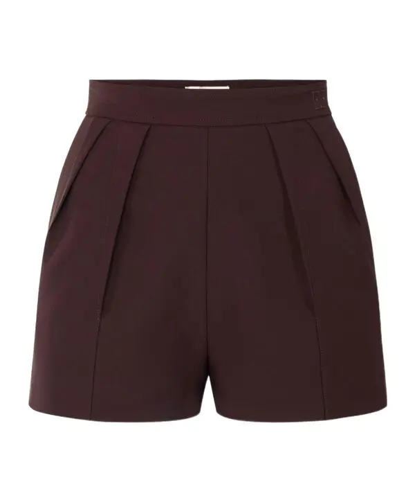 Elisabetta Franchi Darts Logo Shorts - Cocoa