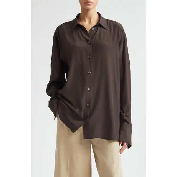 TOTEME Silk Crepe Button-up Shirt