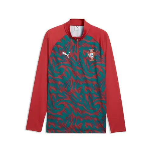 PUMA Portugal National Team Pre-match Quarter-zip Top By - Red