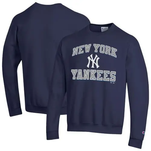 Champion New York Yankees Heart & Soul Powerblend Sweatshirt By - Navy