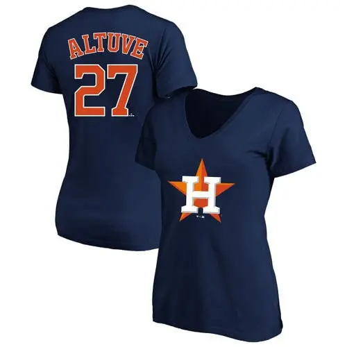 Profile Jose Altuve Houston Astros V-neck T-shirt - Navy