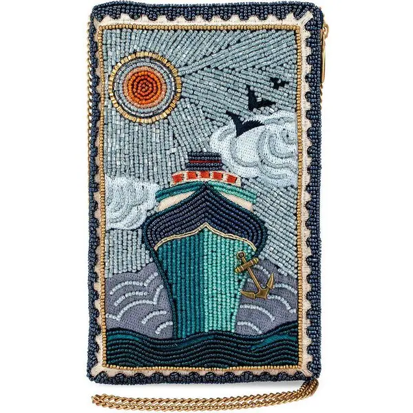 MARY FRANCES ACCESSORIES On Board Crossbody Phone Bag - Blue