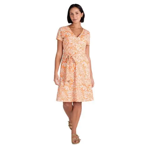Mountain Warehouse Santorini Patterned Jersey Uv Protection Dress - Orange