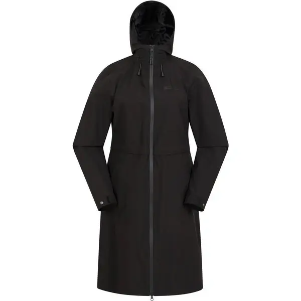 Mountain Warehouse Hilltop Extra Long Waterproof Jacket - Black