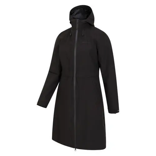 Mountain Warehouse Hilltop Extra Long Waterproof Jacket - Black